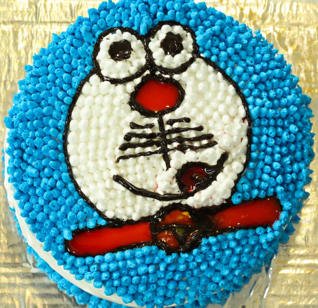 Easy Homemade Doremon Cake | Madhura's Recipe
